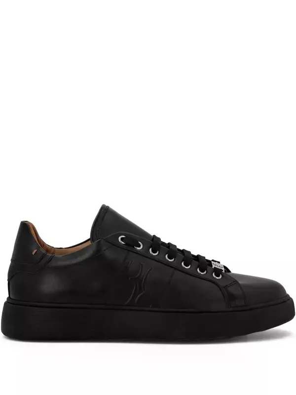 BILLIONAIRE Nappa Leather Low-top Sneakers - Black