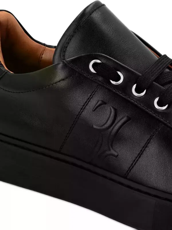 BILLIONAIRE Nappa Leather Low-top Sneakers - Black