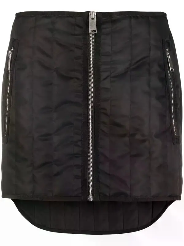 Heron Preston Quilted Mini Skirt With High-low Hem