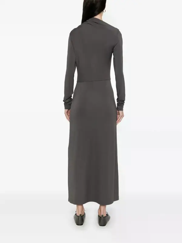 TOTEME Long Sleeve Draped Jersey Dress