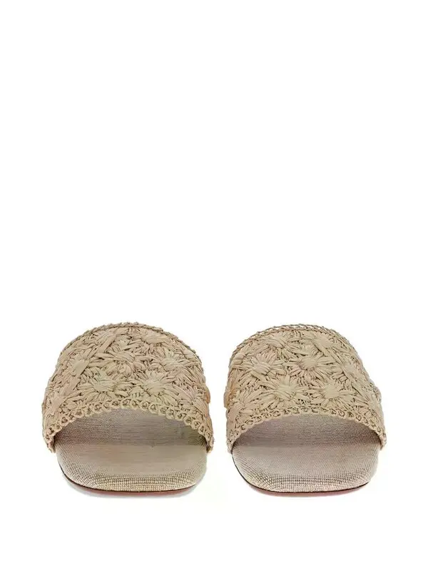 CastaÑer Pisa Slides With Floral Embroidery