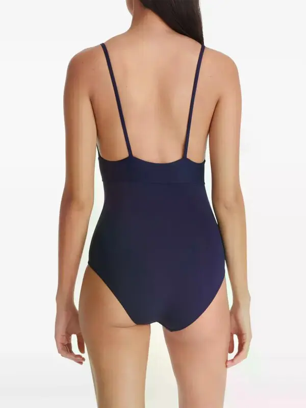 ERES Larcin Plunge Neck One-piece Swimsuit - Blue