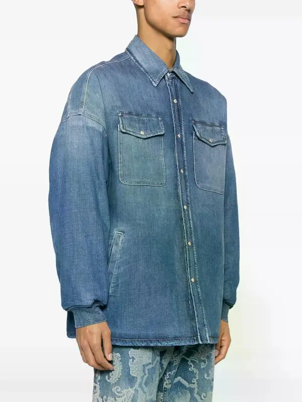 Alexander McQueen Seal-embroidered Denim Jacket