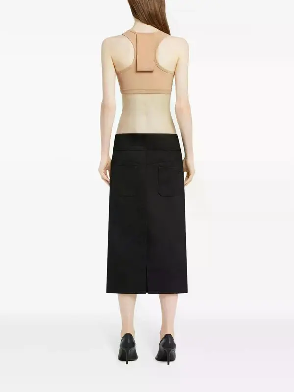 COURREGES Racerback Crop Top - Neutrals