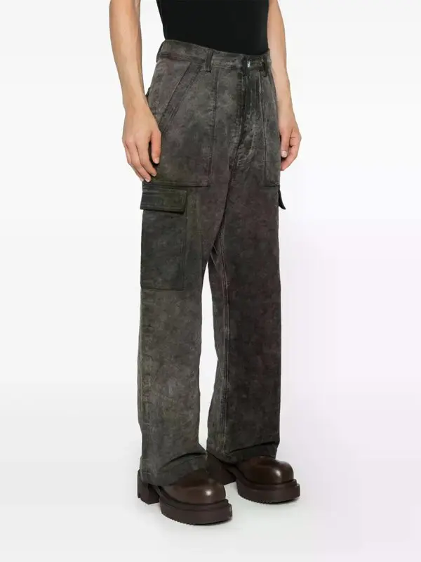 Rick Owens Distressed Cargo Trousers - Brown