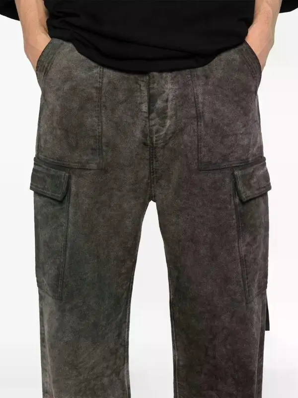Rick Owens Distressed Cargo Trousers - Brown