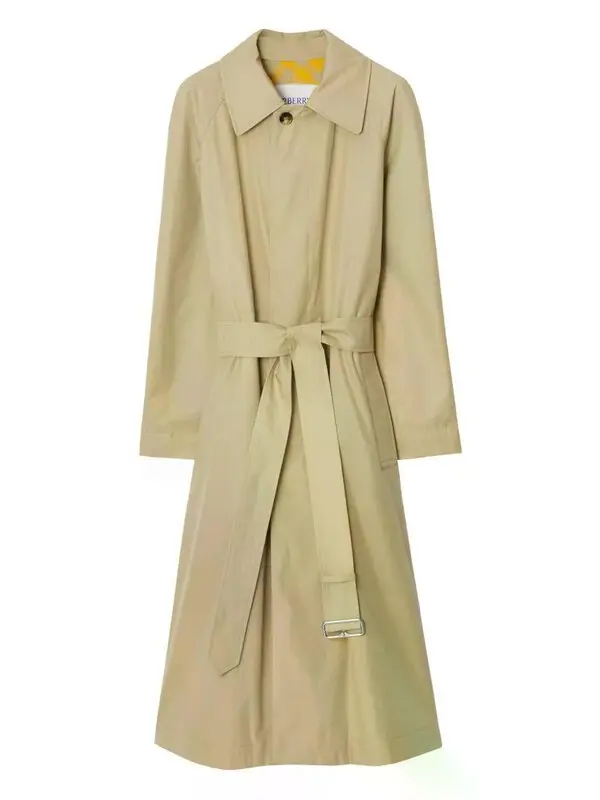 Burberry Checked Cotton Trench Coat
