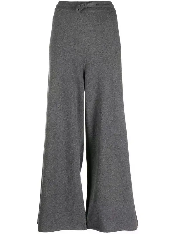 JIL SANDER Drawstring Waist Cashmere Trousers - Grey