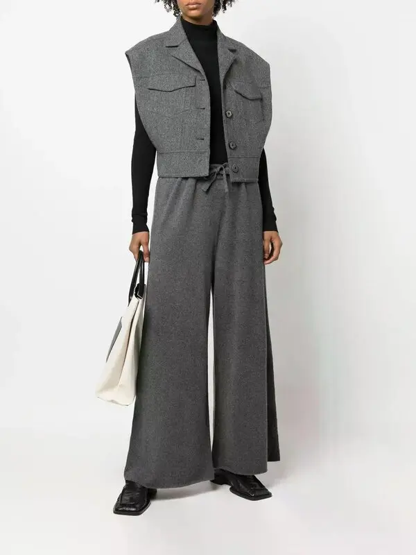 JIL SANDER Drawstring Waist Cashmere Trousers