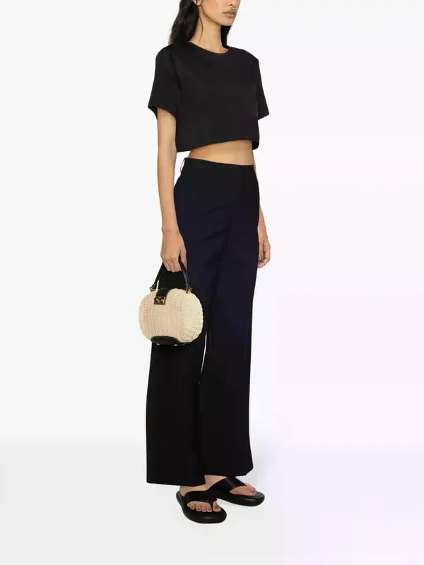 Max Mara Logo Print Cropped T-shirt