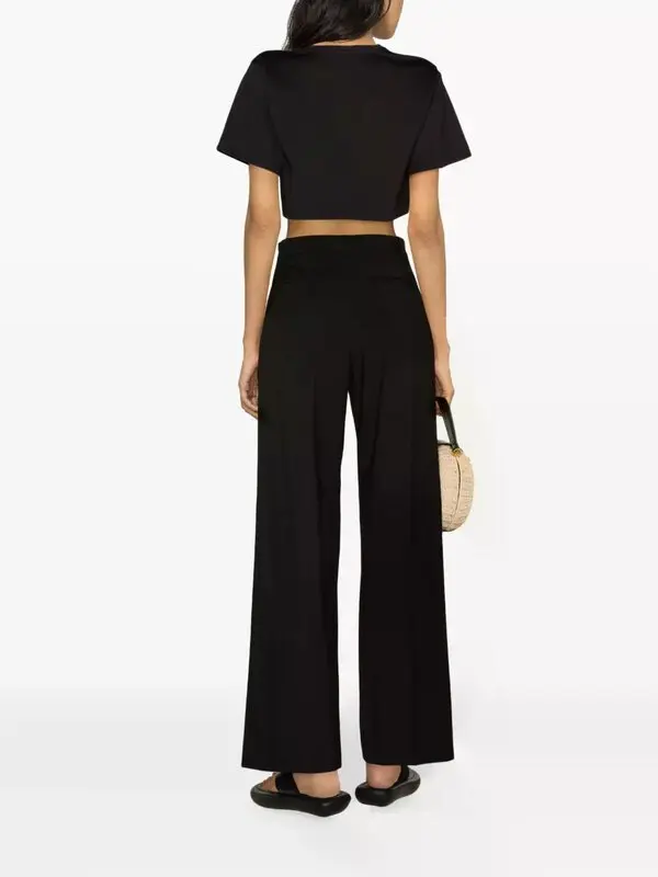 Max Mara Logo Print Cropped T-shirt