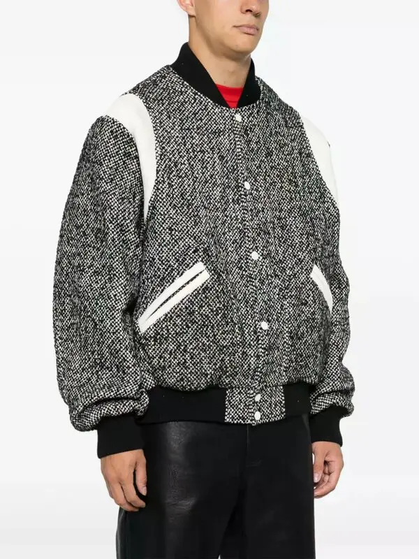 Kenzo Marl Knit Varsity Jacket