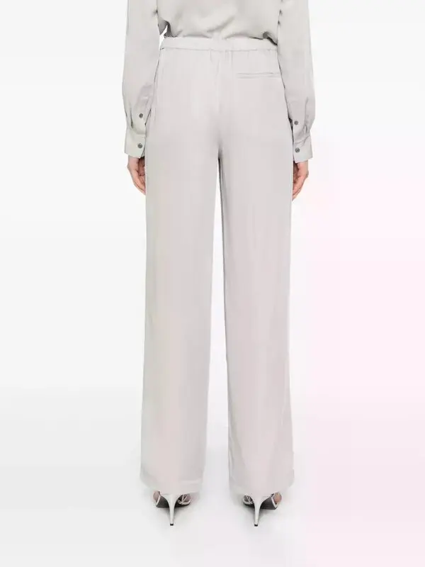 Theory Wide-leg Satin Finish Trousers