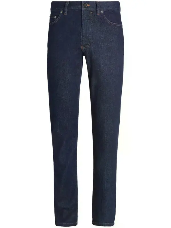 Zegna Roccia Rinse-washed Straight Leg Jeans - Blue