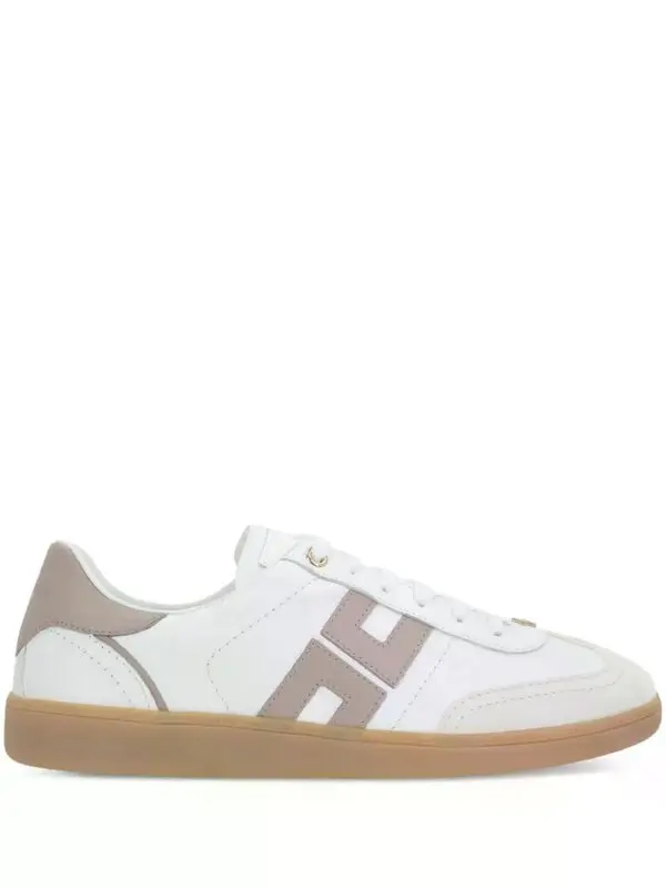Elisabetta Franchi Leather Lace-up Sneakers - White