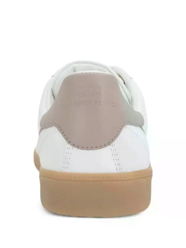 Elisabetta Franchi Leather Lace-up Sneakers - White