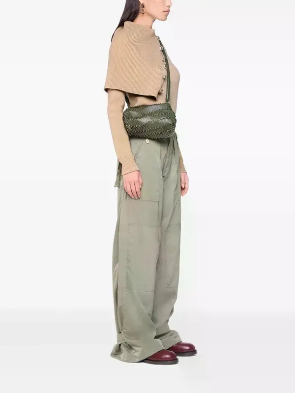 Rabanne Asymmetric Ribbed Sweater With Button Detailing