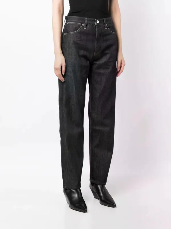 JIL SANDER Contrast Stitching Tapered Leg Jeans