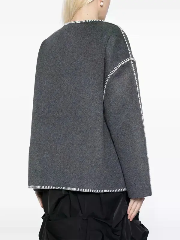 TOUT A COUP Stitch-detail Wrap Jacket