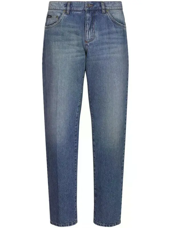 Dolce & Gabbana Mid-rise Straight-leg Jeans - Blue
