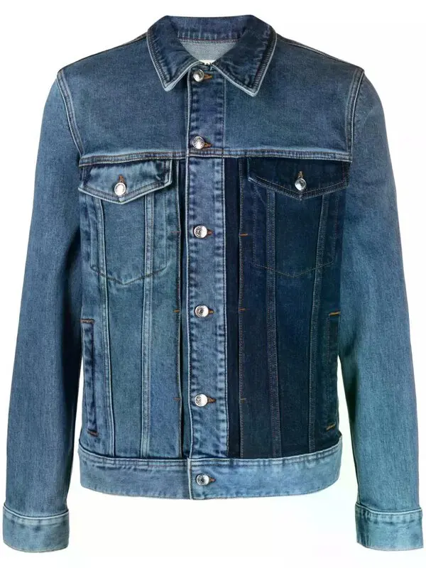 Zadig&Voltaire Colour-block Stretch-cotton Denim Jacket - Blue