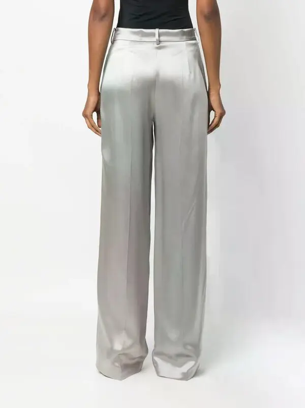 Magda Butrym Silk Wide-leg Trousers - Grey