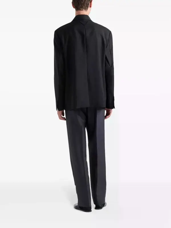 Prada Mohair-wool Blend Wide-leg Trousers
