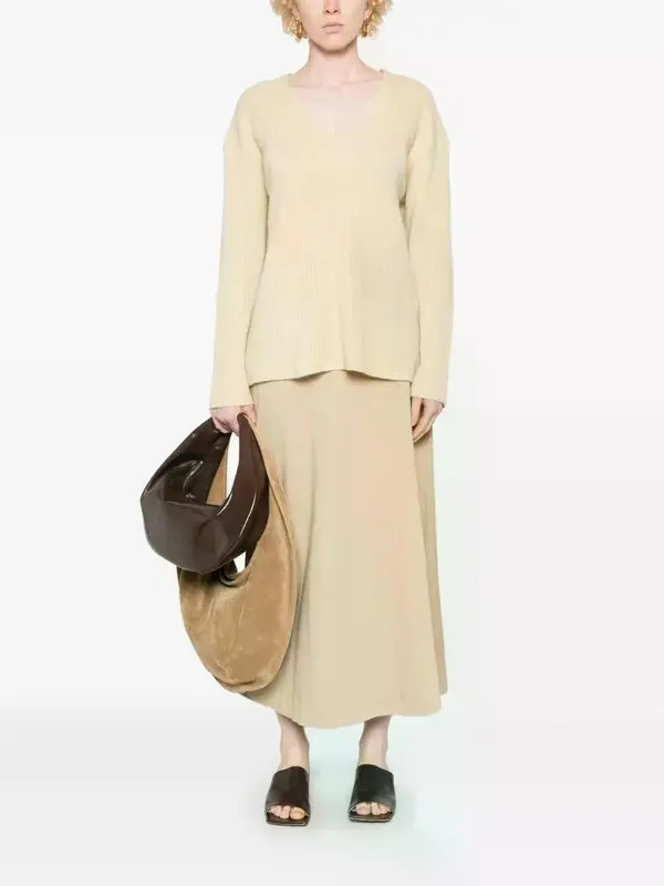 JOSEPH Ribbed-knit V-neck Sweater