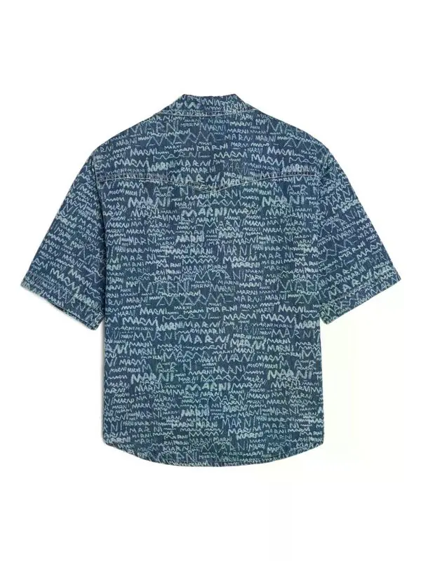 Marni Logo Western Denim Shirt