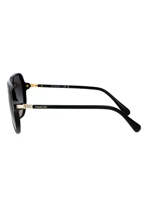 SWAROVSKI Oversize Octagon Frame Sunglasses With Crystal Embellishment