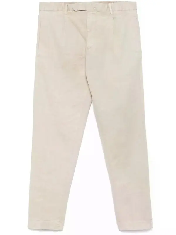 DELL'OGLIO Pleat-detail Trousers - Neutrals