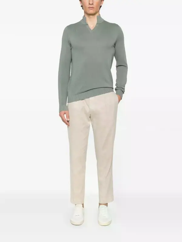 DELL'OGLIO Pleat-detail Trousers - Neutrals