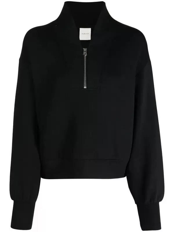 Varley Davidson Zipped Jersey Sweatshirt - Black