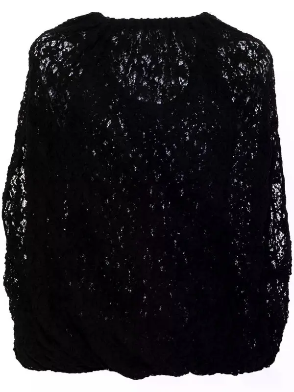 JIL SANDER Lace-embroidered Cape Blouse
