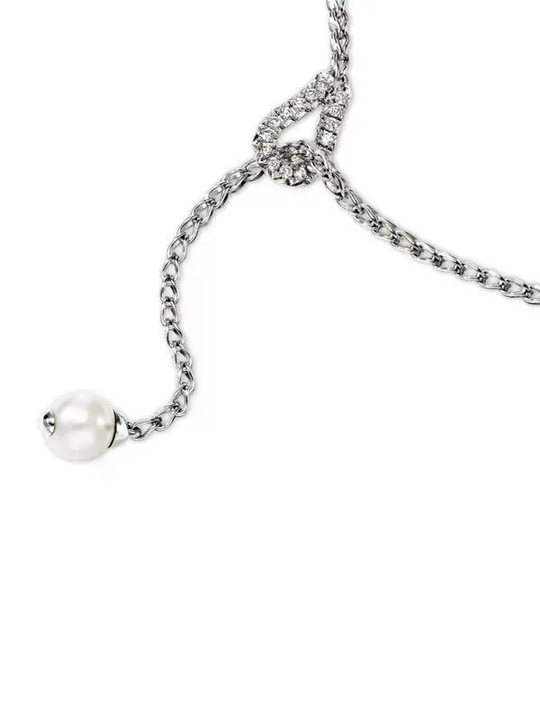 John Hardy Sterling And Diamond Lariat Necklace With Pearl