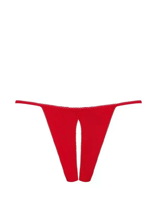 MAISON CLOSE Le Petit Secret Open Thong - Red
