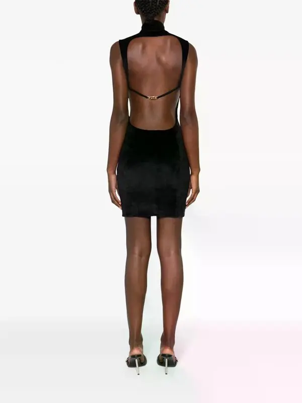 Gcds Logo Plaque High-neck Minidress