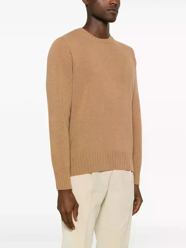 DOPPIAA Crew Neck Wool Blend Knit Sweater