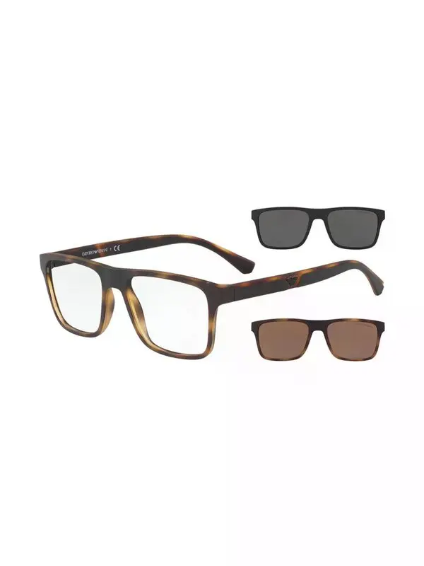 Emporio Armani Tortoiseshell-effect Glasses