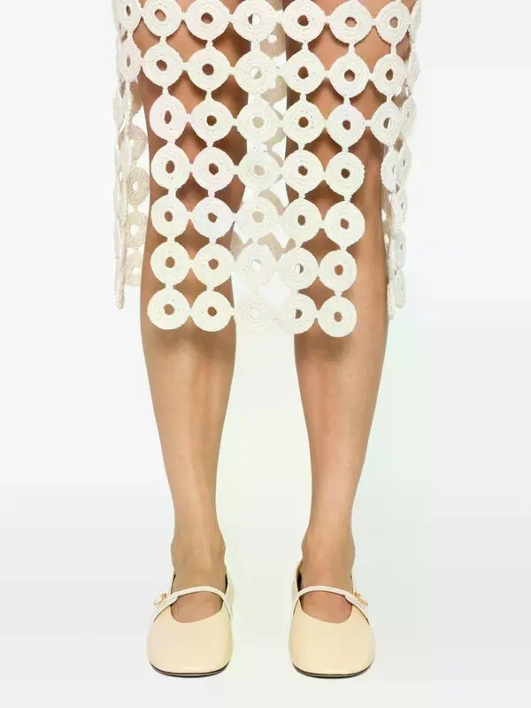 WALES BONNER Stanza Crochet-knit Midi Skirt