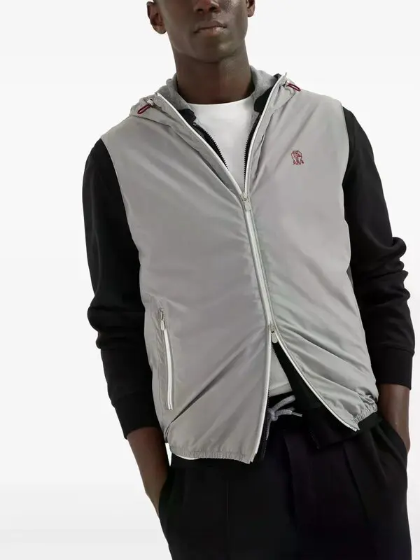 Brunello Cucinelli Embroidered Logo Vest