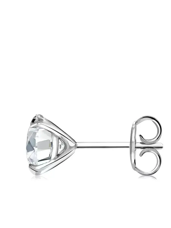 PRAGNELL 18kt White Gold Diamond Stud Earrings - Silver