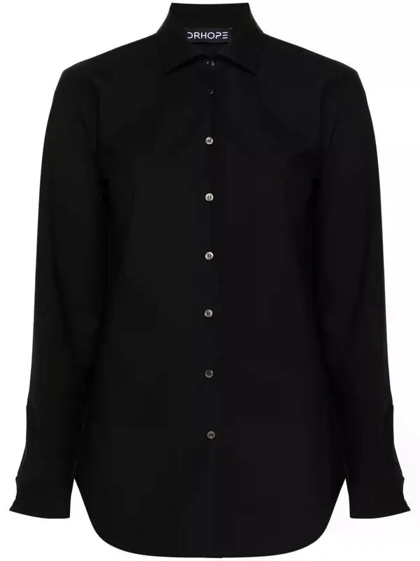 DRHOPE Classic Collar Wool Blend Shirt