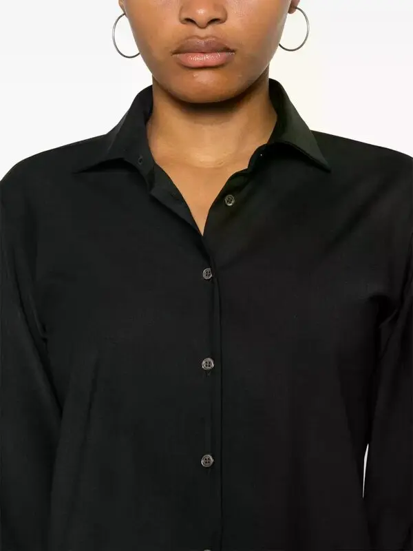 DRHOPE Classic Collar Wool Blend Shirt