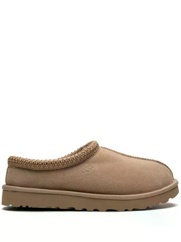 UGG Tasman Suede Slippers With Braided Detail - Neutrals