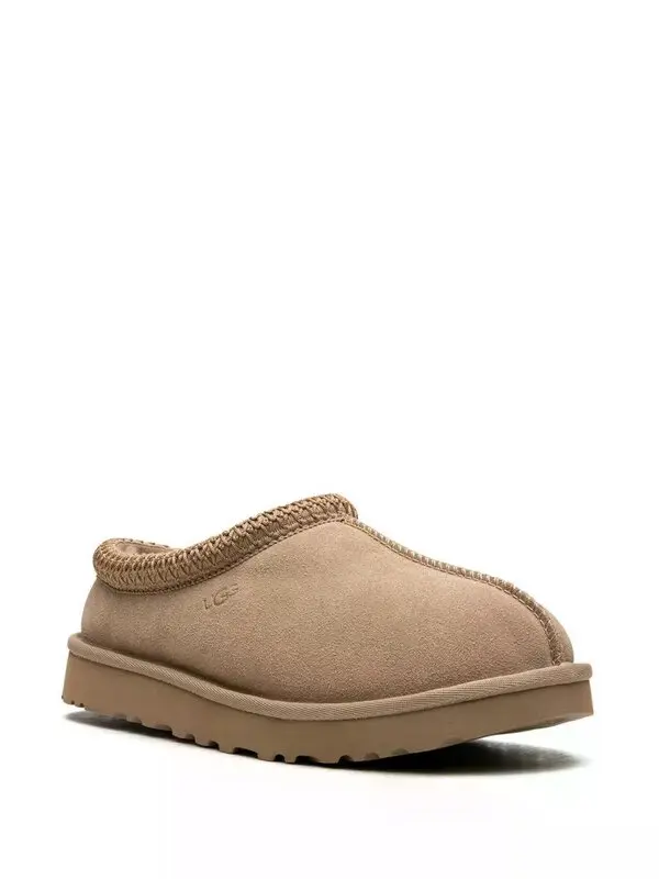 UGG Tasman Suede Slippers With Braided Detail - Neutrals