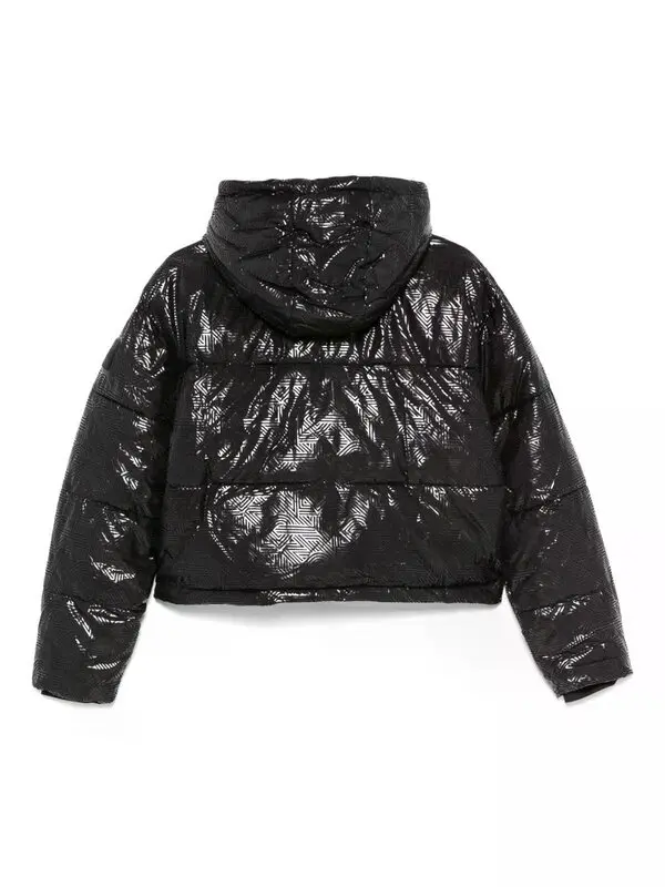 Dkny Cropped Jacket With Embossed Crosswalk Print