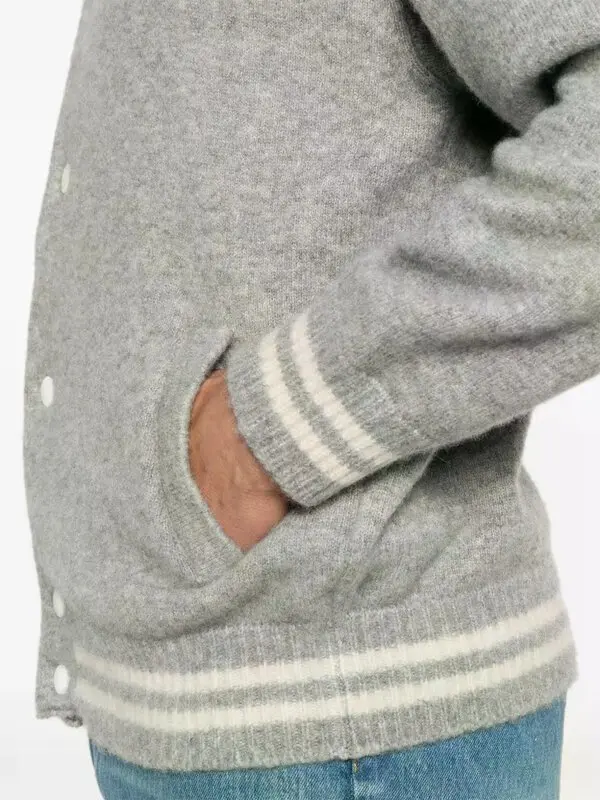 LANEUS Knitted Bomber Jacket