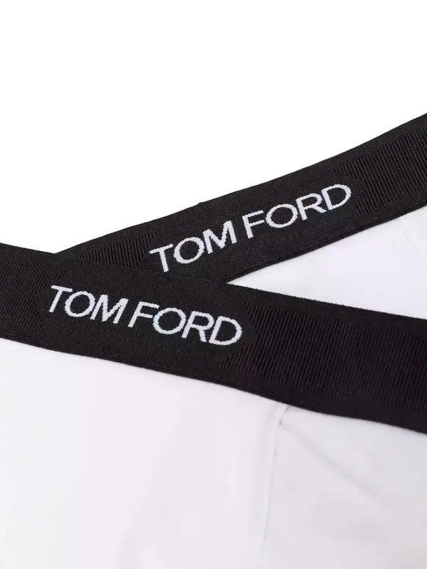 TOM FORD Logo-waistband Briefs - White