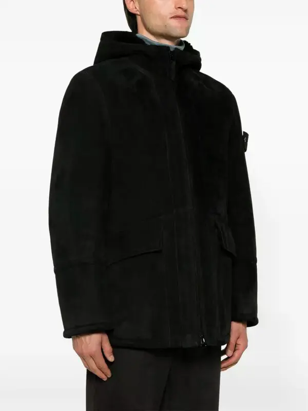 Stone Island Hooded Suede Jacket